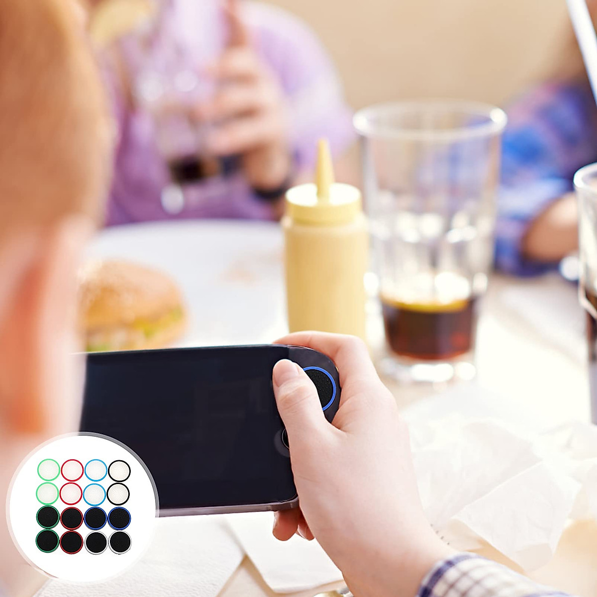 SOLUSTRE 16 Pcs Button Cap Joystick Thumb Grip Cap Handgrip Gaming Stand Qgrips Joystick Caps for Game Machine Silicone Grips Thumb Grips Thumb Stick Cover Handle Cover Shine