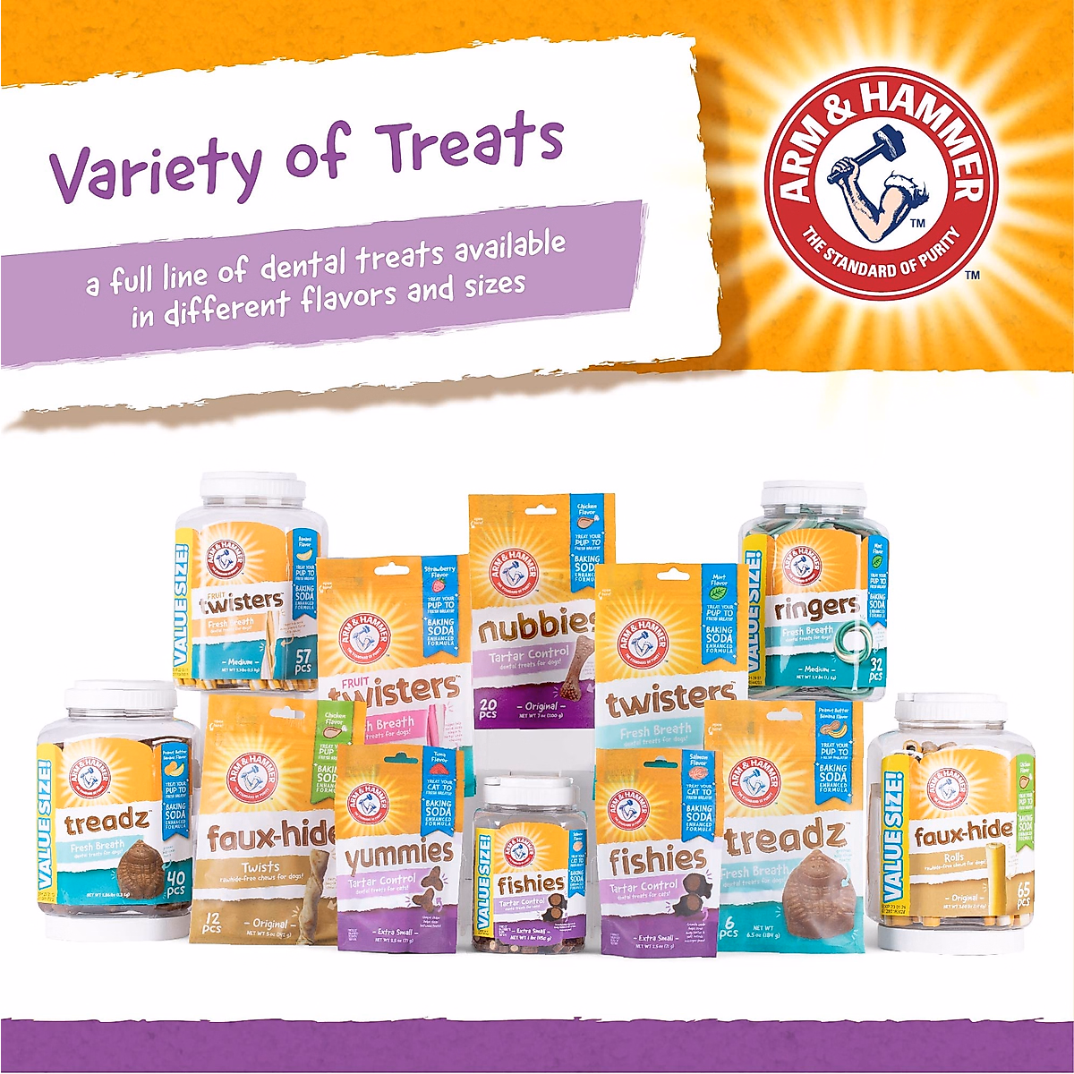 Arm & Hammer for Pets Nubbies Dental Treats for Dogs | Dental Chews Fight Bad Breath, Plaque & Tartar Without Brushing | Mint Flavor Value Bucket,Large (Pack of 6,318 Count Total)