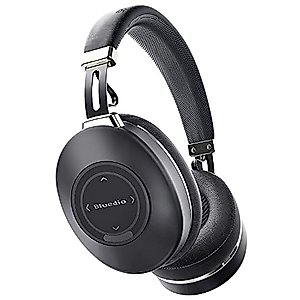 Bluedio H2 Active Noise Canceling Headphones Bluetooth Headphones with Mic Slide Control 57mm Driver Deep HiFi Bass Wireless Headphones Over Ear, 40 Hours Playtime for Travel/Work, Black