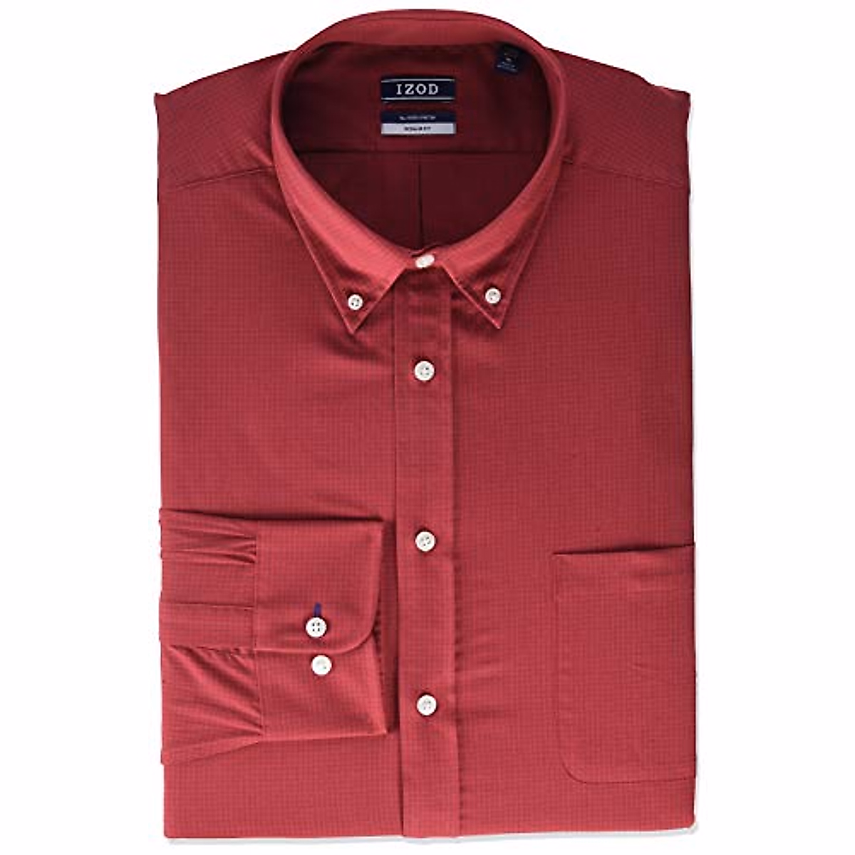 IZOD mens Regular Fit Stretch Gingham Dress Shirt, New Hearth, 16 -16.5 Neck 34 -35 Sleeve Large US