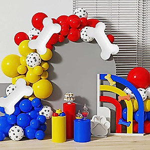 12pcs Dog Bone Balloons Aluminum Foil Bone Shaped Balloons for Pets Dog Kids Birthday Party Supplies