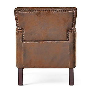 Christopher Knight Home Malone Tufted Club Chair, Brown 28D x 29.5W x 33.5H Inch
