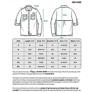 Men's Sun Protection Fishing Shirts Long Sleeve Travel Work Shirts for Men UPF50+ Button Down Shirts with Zipper Pockets(Arona Small)