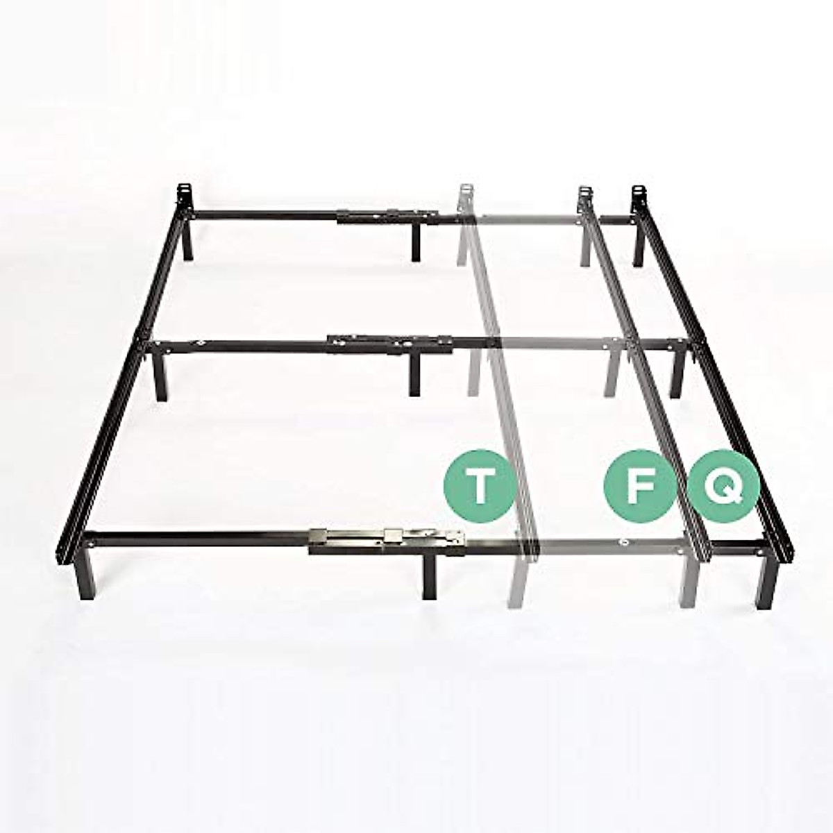 ZINUS Compack Metal Adjustable Bed Frame / 7 Inch Support Bed Frame for Box Spring and Mattress Set, Twin/Full/Queen