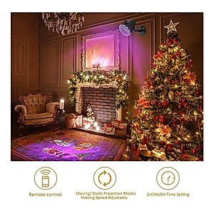 BETDET LED Outdoor Lights Christmas Projector Lights Outdoor with Remote Control 16 Patterns Holiday Projector Landscape Light Xmas Decorations for Garden Valentine Birthday Home Party 11.24