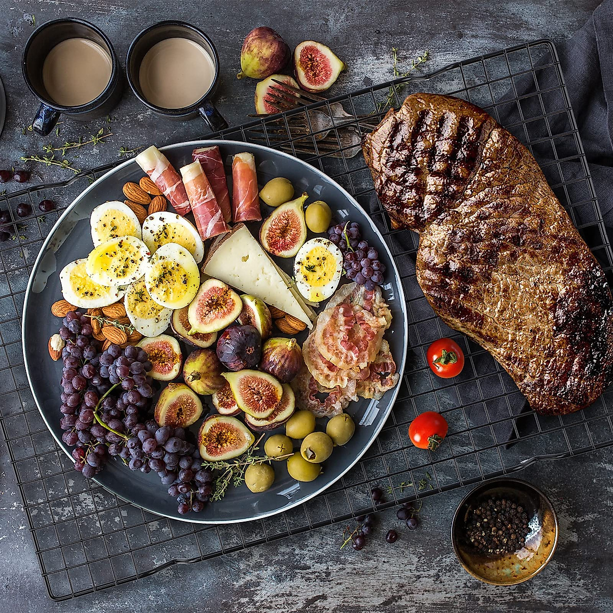 SCDGRW Pack of 5 Cooling Rack, 10” x 16” Wire Rack Baking Rack, Oven Cooking Rack, Heavy Duty Baking Rack For Oven Cooking,Fit Half Sheet Panf, Roasting, Cooking, Drying