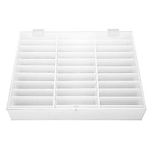 Fake Nail Organizer,Nail Storage Box, Display Box Nail Art Decoration Container Empty Nail Tips Storage Box Fake Nail Display Case(White)