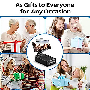 TechGlow Gifts for Men and Women - Portable Phone Stand Speakers Bluetooth Wireless,Cool Kitchen Gadgets for Men,Birthday,Christmas Stocking Stuffers for Women Men Mom Her Him,Phone Holder for Desk