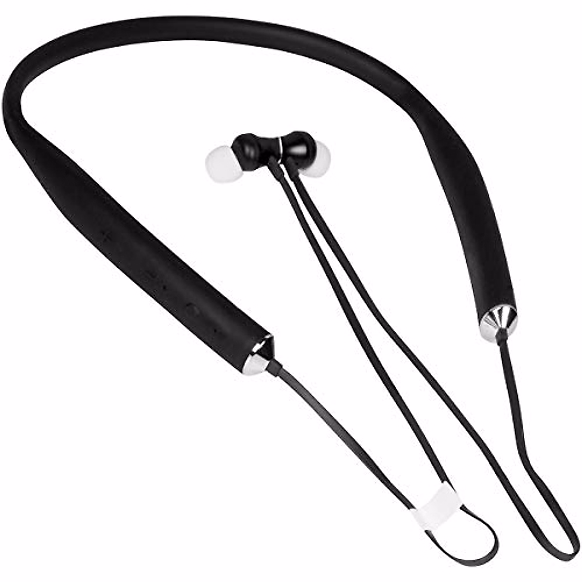 Toshiba Neckband Bluetooth Headphones | Wireless Bluetooth Earbuds | Bluetooth Neckband Headset w/Deep Base | 65FT Working Range | Water/Sweat Resistant | 8-10 Hours Music & Talk Time | RZE-BT600E(K)