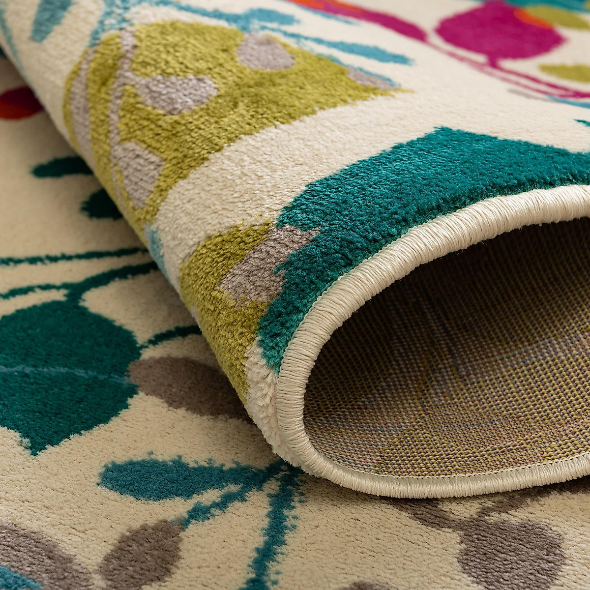 Rugs.com Azalea Collection Rug – 8' x 10' Ivory Medium Rug Perfect for Living Rooms, Large Dining Rooms, Open Floorplans