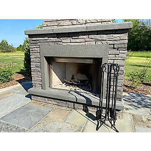 Pilgrim 18002 5 Piece Forged Hearth Tool Set - 33" Tall Black