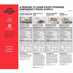 Augason Farms 5-20100 72-Hour 4-Person Emergency Food Storage Kit 14 lbs 7 oz