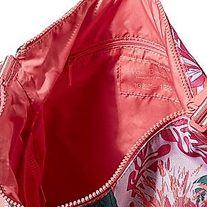 Vera Bradley Women's Recycled Lighten Up Reactive Hipster Crossbody Purse, Rain Forest Canopy Coral, One Size