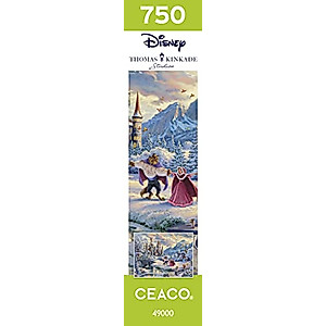 Ceaco - Thomas Kinkade - Disney Dreams Collection - Beauty and The Beast's Winter Enchantment - 750 Piece Jigsaw Puzzle