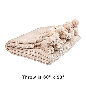 Main + Mesa Woven Cotton Pom Pom Throw