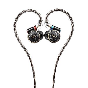 FiiO FD3 Earphones in-Ear Earbuds High Resolution 1DD Bass Heavy MMCX Connector Replaceable Cable with 2.5/3.5/4.4mm Plugs (Black)