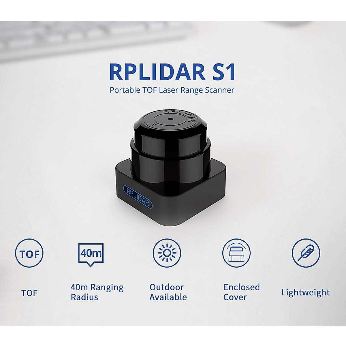 youyeetoo Low Cost 360 Degree RPLIDAR S1 TOF 40 Meters lidar Sensor Scanner for Obstacle Avoidance and Navigation of AGV UAV
