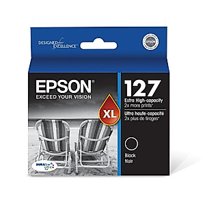 Epson T127120 DURABrite Ultra 127 Extra High-Capacity Inkjet Genuine Ink Cartridge, Black (T127120)