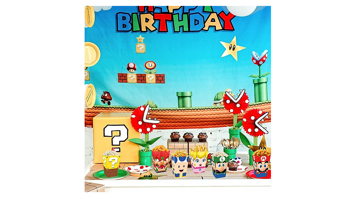 30PC Mario Party Snack Boxes & Favors for Birthdays