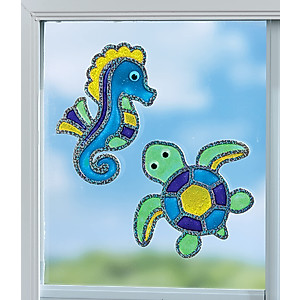 Creativity for Kids Window Art Project: Ocean Friends - Create Your Own Window Art, Under The Sea Suncatcher Kit