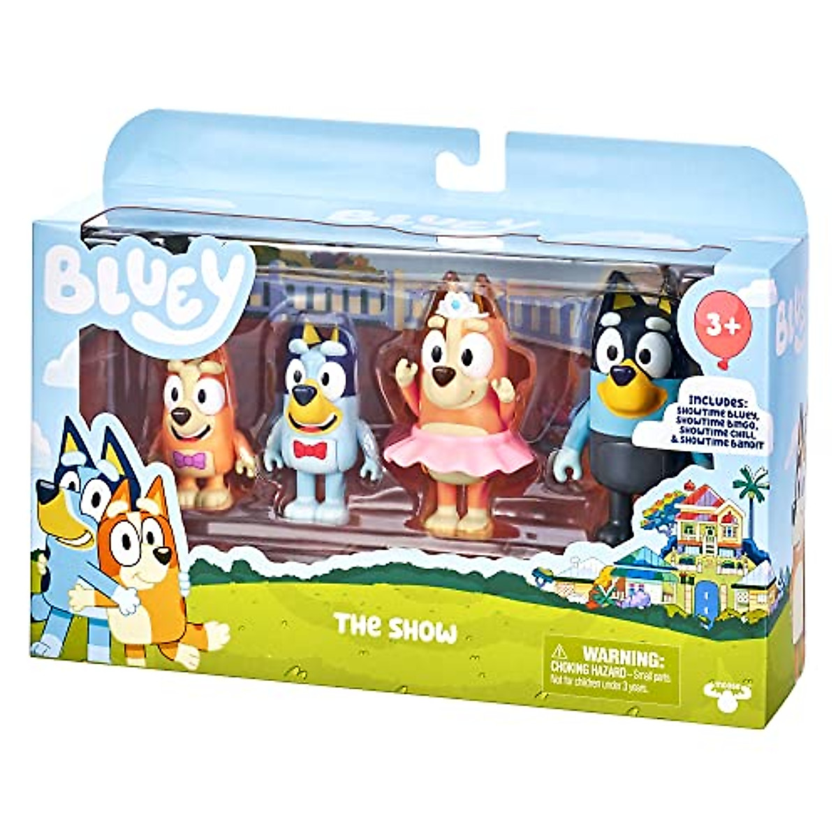 Bluey - The Show - 4-Pack, Bingo, Chilli & Bandit 2.5-3 inch Figures
