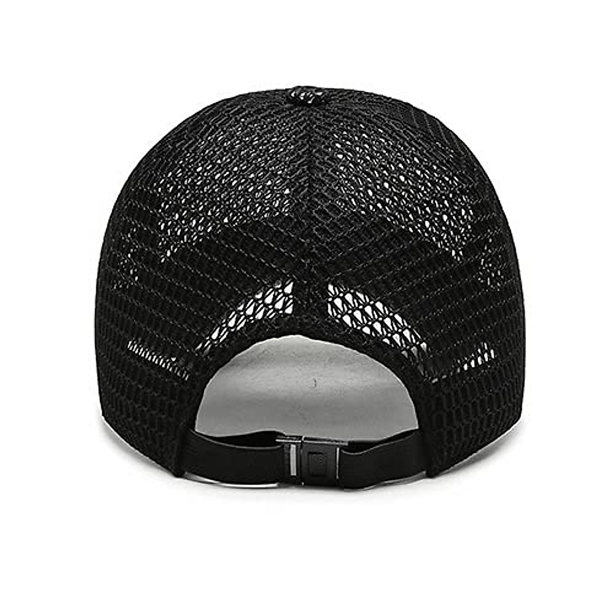 FASHIXD Summer Mesh Baseball Cap for Men Women Trucker Mesh Hat Baseball Hats Outdoor Sports Running hat (2-Black)