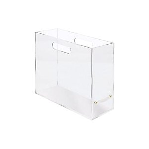 russell+hazel Acrylic File Box Slim, Clear, 4.5” x 12.25” x 10”
