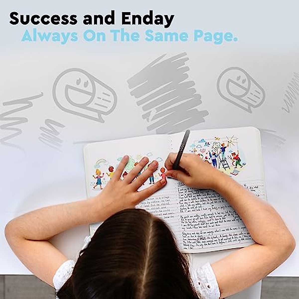 Enday Primary Journal Grades K-2, Primary Writing Journal, Half Page Ruled Primary Journal Composition Notebook for Kids, 100 Sheets kids Notebook, in Pink, Green, Red (6 Pack)