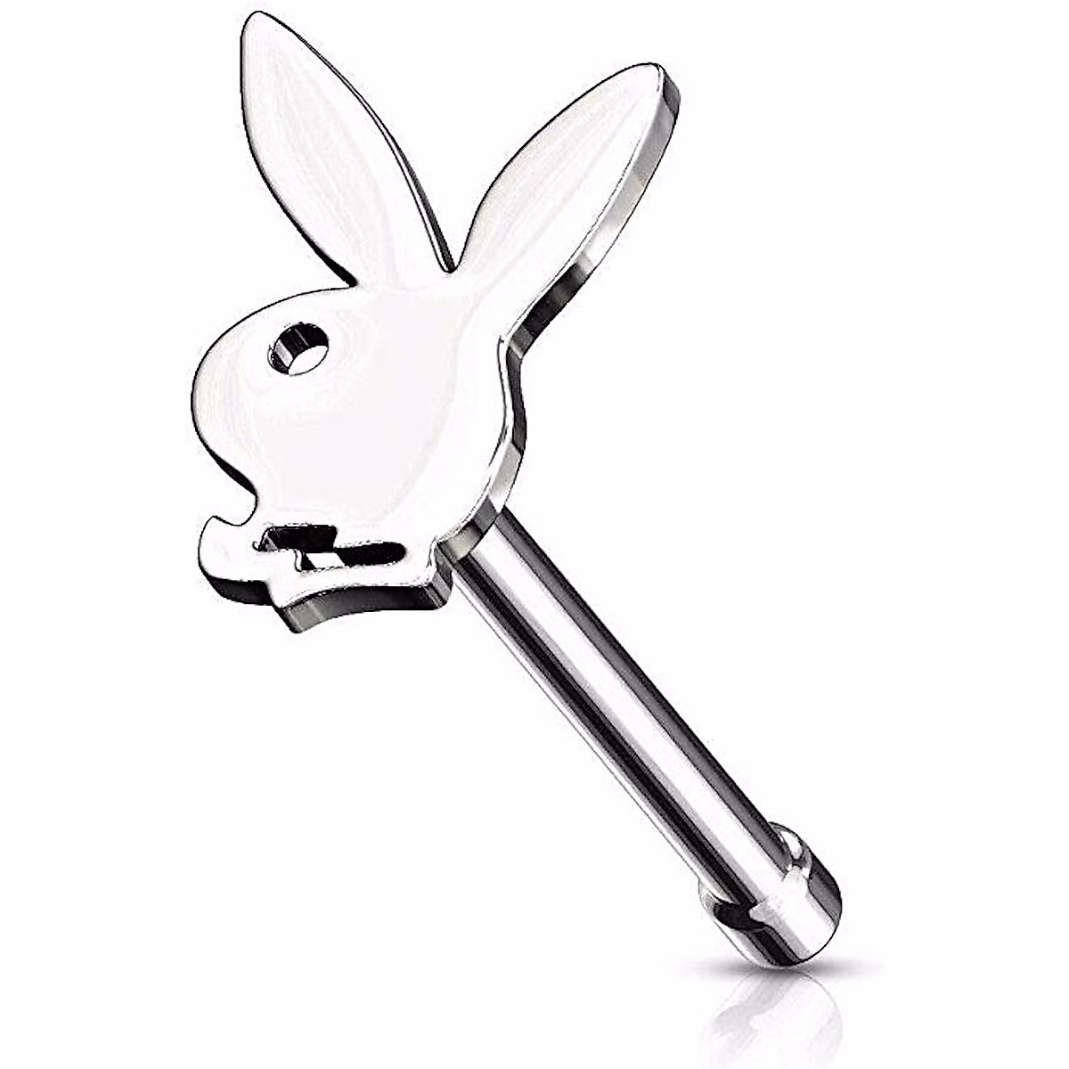 Playboy Bunny Top 316L Surgical Steel Nose Bone Stud Rings (Steel)