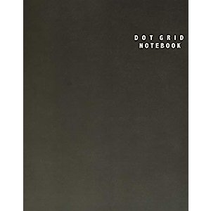 Dot Grid Notebook: Large (8.5 x 11 inches) - 106 Dotted Pages || Black Dotted Notebook/Journal