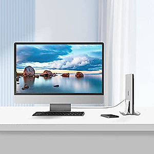 ORICO Vertical Laptop Holder Sturdy Aluminum Laptop Stand Vertical with Adjustable Dock Size, Space Saving, Compatible with All MacBook/Surface/Dell/Gaming Laptops Silver