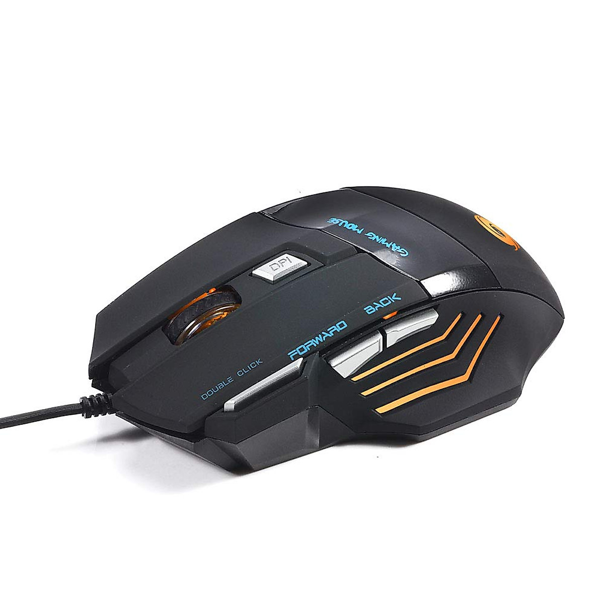 Minelody Game Mouse, Proteus Spectrum Tunable Gaming Mouse USB 2.0 7-Button Wired Esports Gaming Mouse Black