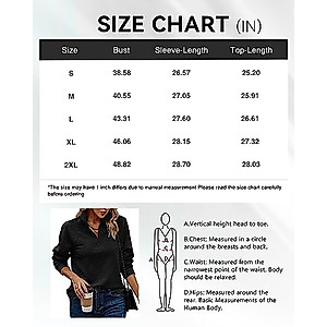 BTFBM Womens 2023 Fall Fashion Quarter Zip Sweatshirts Half Zip Casual Long Sleeve Solid Color V Neck Pullover Tops(Solid Black,Medium)