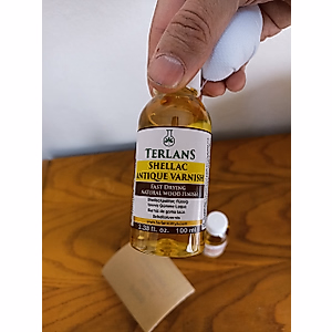 TERLANS Shellac Liquid Blonde 3.38 fl oz (100 ml) Antique Varnish for Musical Instruments and furnitures
