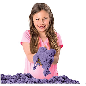Kinetic Sand, Sandbox Playset with 1lb of Purple and 3 Molds, for Ages 3 and up