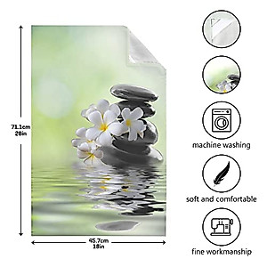 CHIFIGNO Spa Concept Basalt Stones Kitchen Towels Soft Absorbent Kitchen Hand Towels Cleaning Cloths Reusable Tea Towels Bar Towels 28 x 18 inches