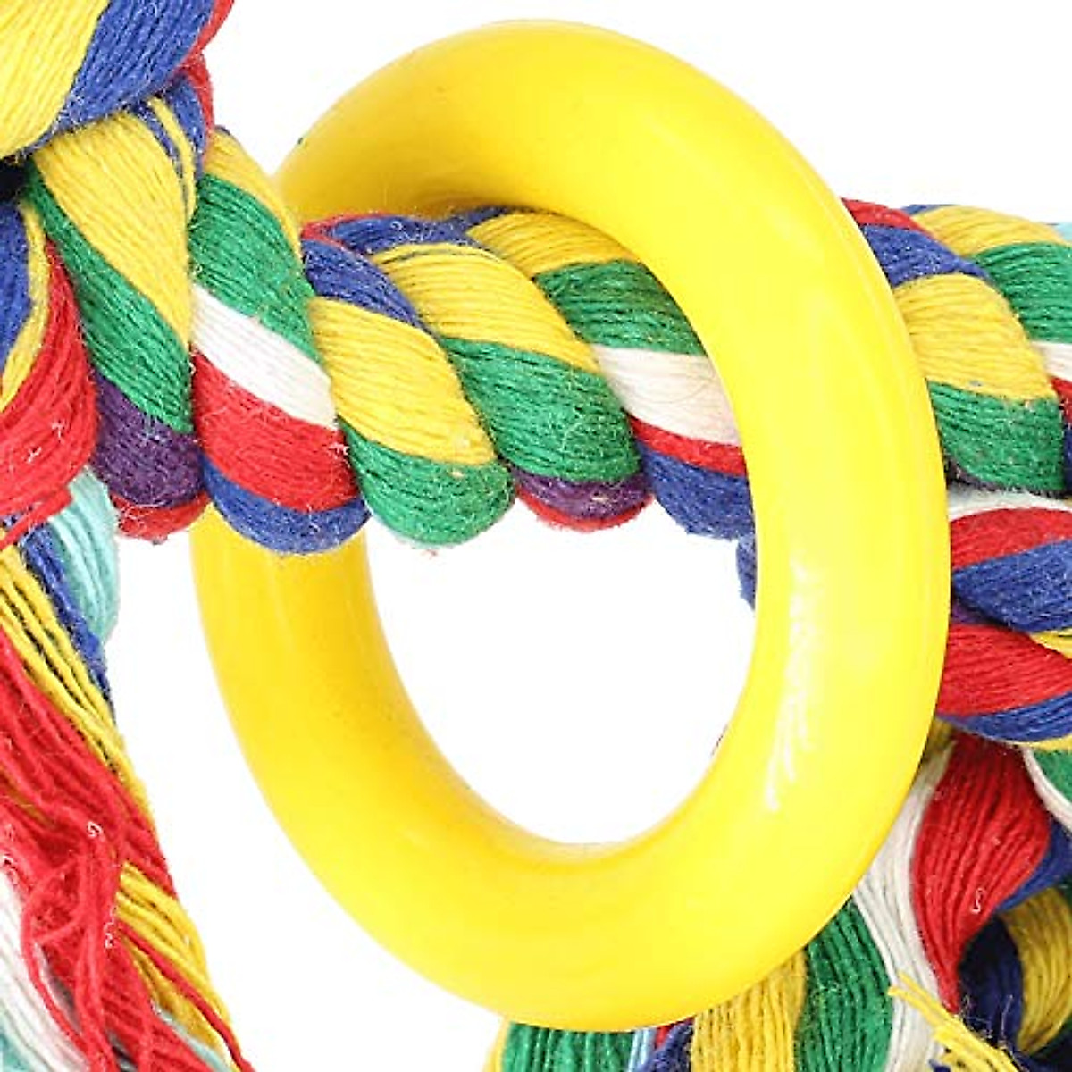 Bonka Bird Toys 1325 Tiny Rope Triangle Swing Colorful Cotton Metal Plastic Climbing Quaker Parrot Parrotlet Cockatiel Budgie