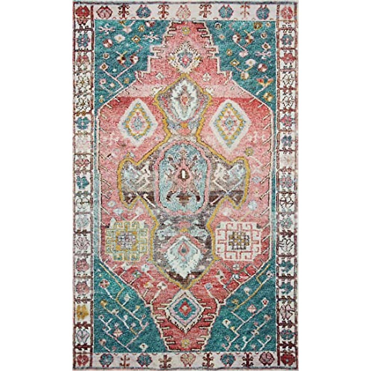 Loloi II Fiona Collection B20331 Rust/Green, Contemporary 3'-0" x 5'-0" Accent Rug