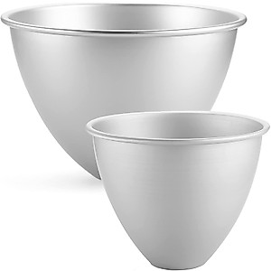 WUWEOT 2 Pack Doll Dress Cake Pan Mold, 8" & 6" Princess Skirt Cake Mold, Non Stick Aluminum Semicircle Dessert Mold Baking Supplies for Home Party Banquet Sugarcraft Chocolate Decoration