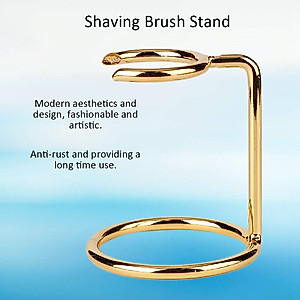 Shaving Brush Stand, Brush Shaving Holder, Stainless Steel Stand Holder Lightweight Space Saver Shave Brush Stand for Daily Shaving and Barber Tool