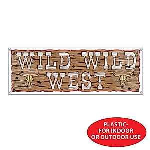 Beistle Wild Wild West Sign Banner Party Accessory
