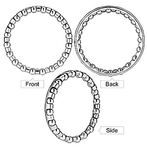 Jaceyon Bike Headset Bearings 5/32" x 20-Balls 4Pcs Bicycle Ball Bearing, 1-1/8" Headset Bearings Caged for Mountain MTB Bike