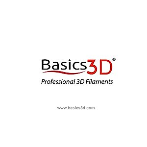 Basics 3D Professional 3D Printer Filament, Black, PLA Bioplastic Composite, 1.75mm, 1.0 Kg, Filament Compatible with Prusa, Creality, FlashForge and Most FDM Printers, Made in USA
