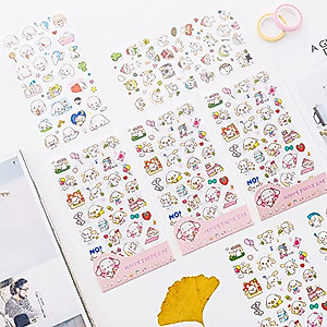 12 Sheets Kawaii Dog Korean Stickers for Kids - Cute Planner Stickers Journal Scrapbooking Stickers for DIY Arts and Crafts,Life Daily Planner,Bullet Journals,Scrapbooks,Calendars (Dog)