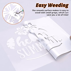 HTVRONT White HTV Heat Transfer Vinyl Rolls -12''x150ft Iron on Vinyl for T Shirts- White HTV Vinyl for Cricut & Cameo-HTV Vinyl Rolls Easy to Cut & Weed & Transfer (White)