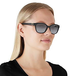 A|X ARMANI EXCHANGE Women's Ax4127s Cat Eye Sunglasses, Shiny Black/Gradient Grey, 54 mm