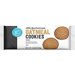 Amazon Brand - Happy Belly Old Fashioned Oatmeal Cookies, 12 ounce (Pack of 1)