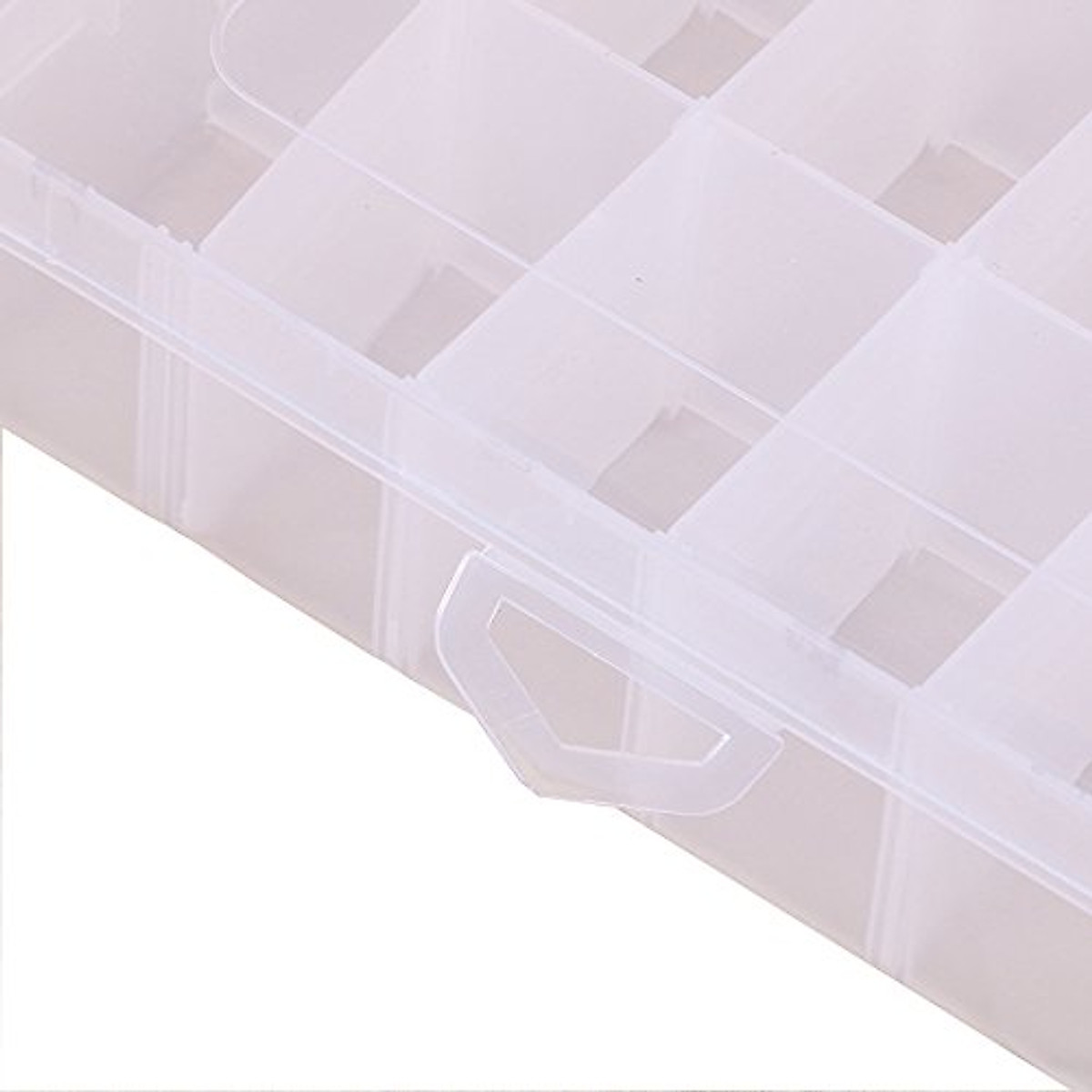 Richohome 36 Grids Adjustable Jewelry Bead Organizer Box Storage Container Case,Pack of 2
