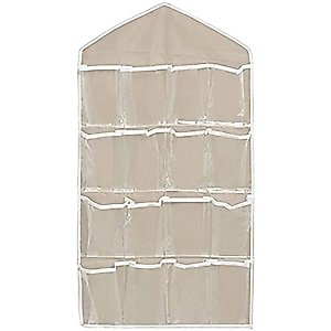 U-M 16 Pockets Clear Over Door Hanging Bag Shoe Rack Hanger Storage Organizer Durable Processed