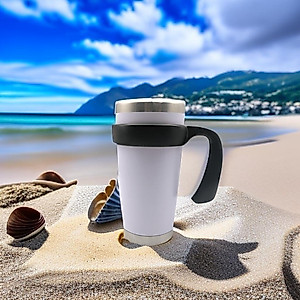 20 oz Tumbler Handle, Anti Slip Travel Mug Grip Cup Holder for Vacuum Insulated Tumblers, Suitable for Trail, Sic, Yeti Rambler, Ozark and More 20 Ounce Tumbler Mugs Attachment (Black)